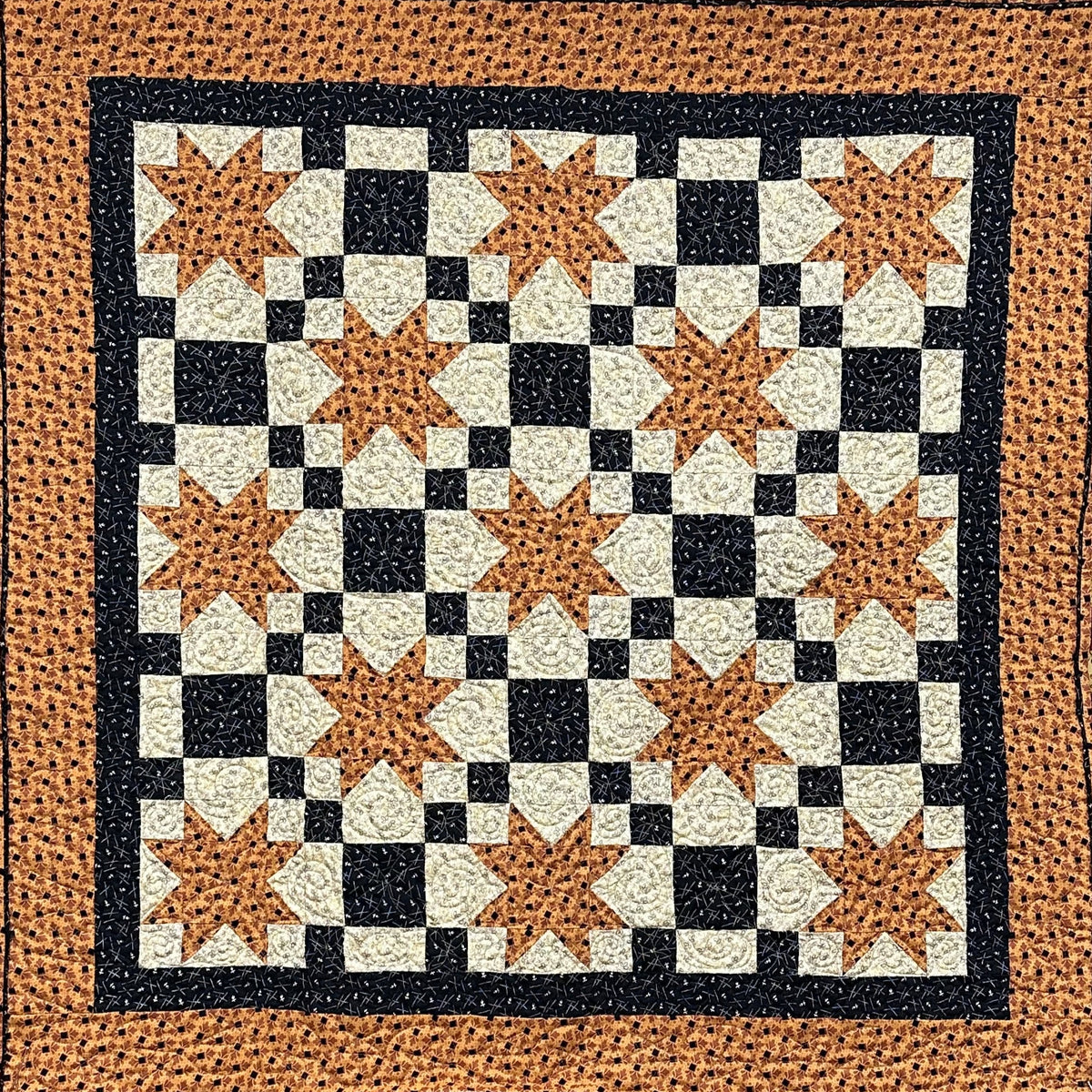 Pumpkin Star – Square in a Square Quilting