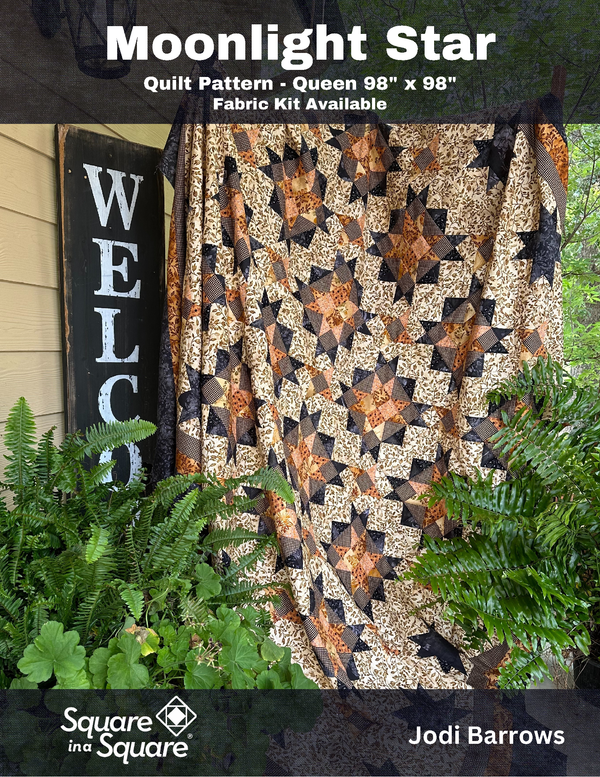 Moonlight Star Pattern and Fabric Kit – Square in a Square