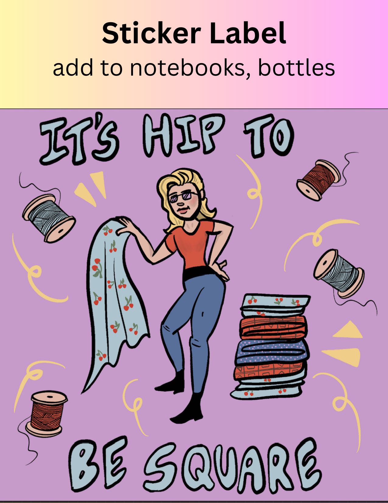 Sticker Labels – Square in a Square