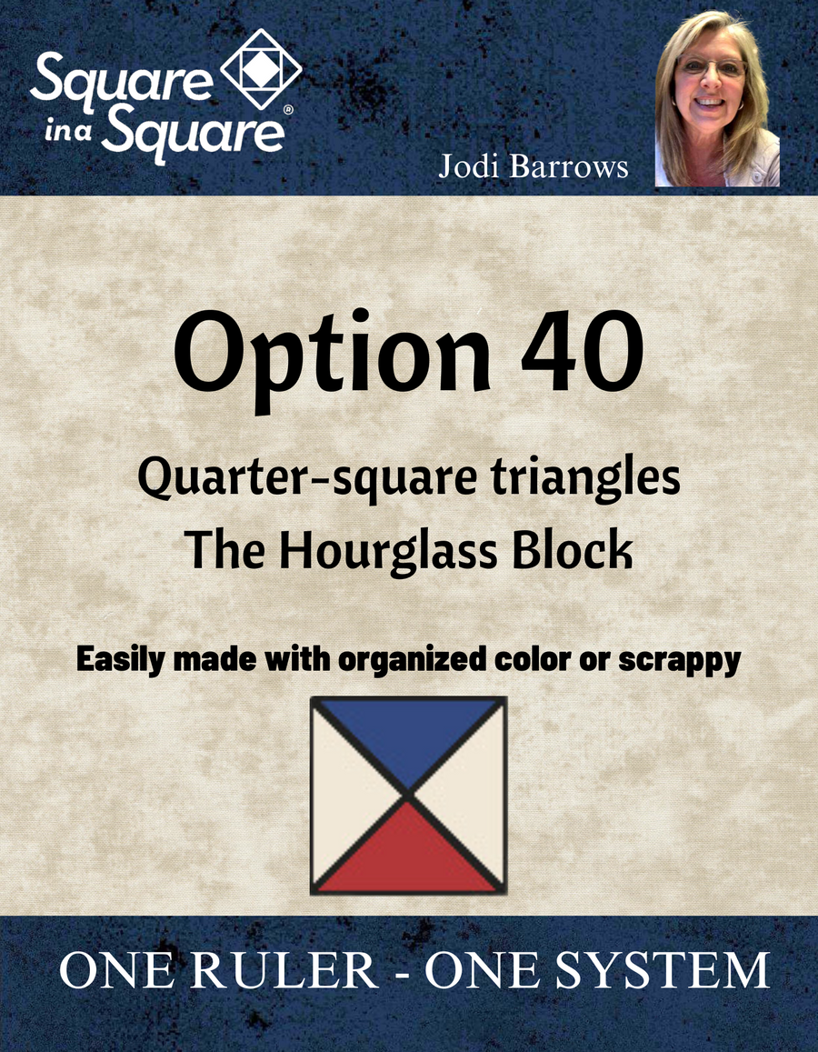 Option 40 - Quarter square triangles ePattern or Hard Copy – Square in ...